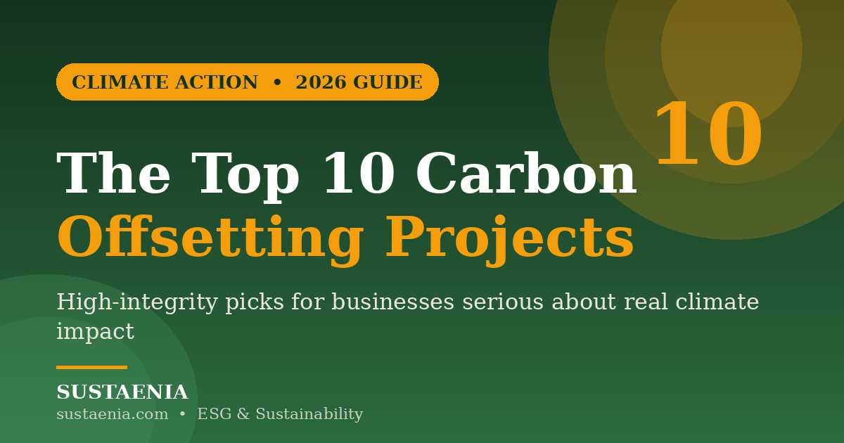 The Top 10 Carbon Offsetting Projects in 2026 - sustaenia